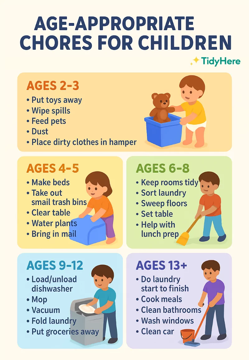 Age-Appropriate Chores for Children: A Guide for Parents - Tidy Here ...